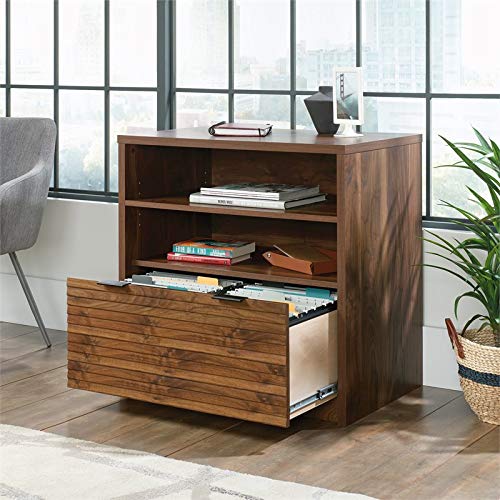 Sauder Harvey Park Engineered Wood Lateral File Storage Cabinet in Grand Walnut