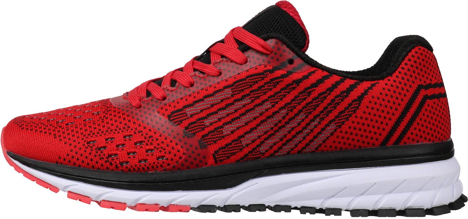 Joomra Whitin Mens Tennis Shoes Arch Supportive Trail Running Sneakers Red Size 9.5 Tenis para Hombres Lace Cushion Man Fashion Runner Walking Jogging Breathable Sport Footwear 43