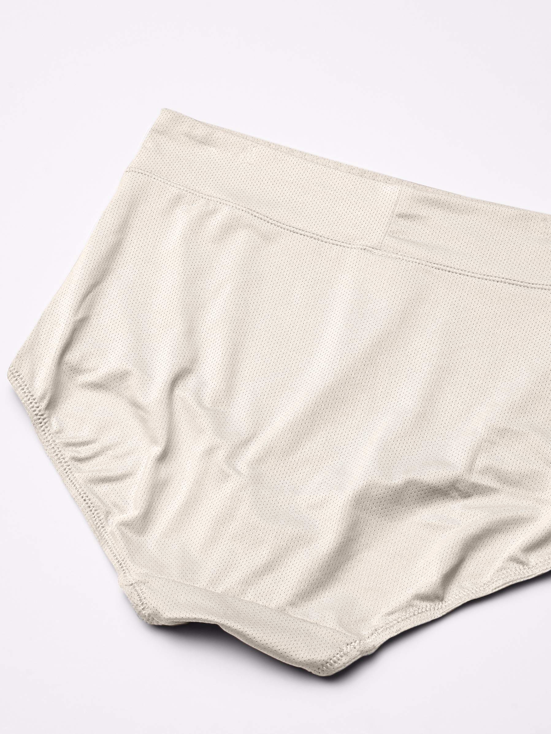 Warner's Women's Blissful Benefits Breathable Moisture-Wicking Microfiber Brief RS4963W, Toasted Almond/Butterscotch/Black, XL