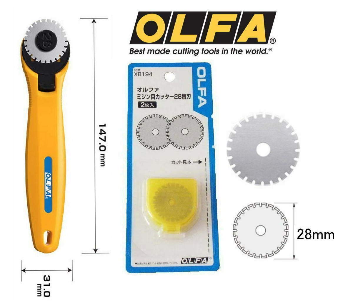 OLFA Perforation Cutter 28 235B / Replacement Blade(28mm) 2 Blades XB194 (with Our Shop Original Description of Goods)[ Zen_Zen_Zen Original Package]
