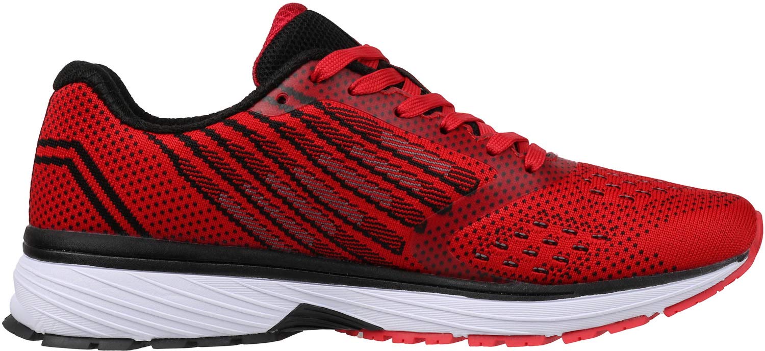 Joomra Whitin Mens Tennis Shoes Arch Supportive Trail Running Sneakers Red Size 9.5 Tenis para Hombres Lace Cushion Man Fashion Runner Walking Jogging Breathable Sport Footwear 43