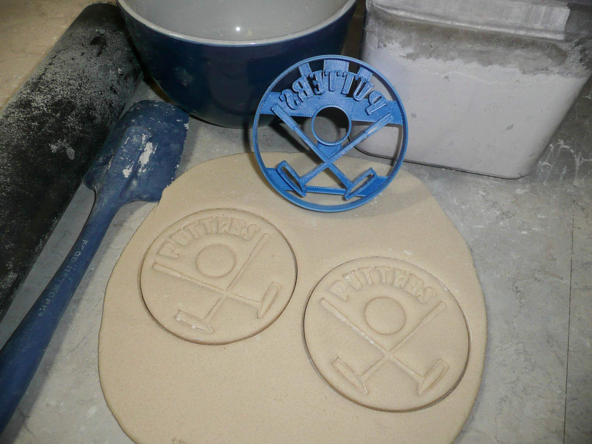 PUTTERS OR PEARLS GENDER REVEAL BABY SHOWER SET OF 3 COOKIE CUTTERS MADE IN USA PR1436