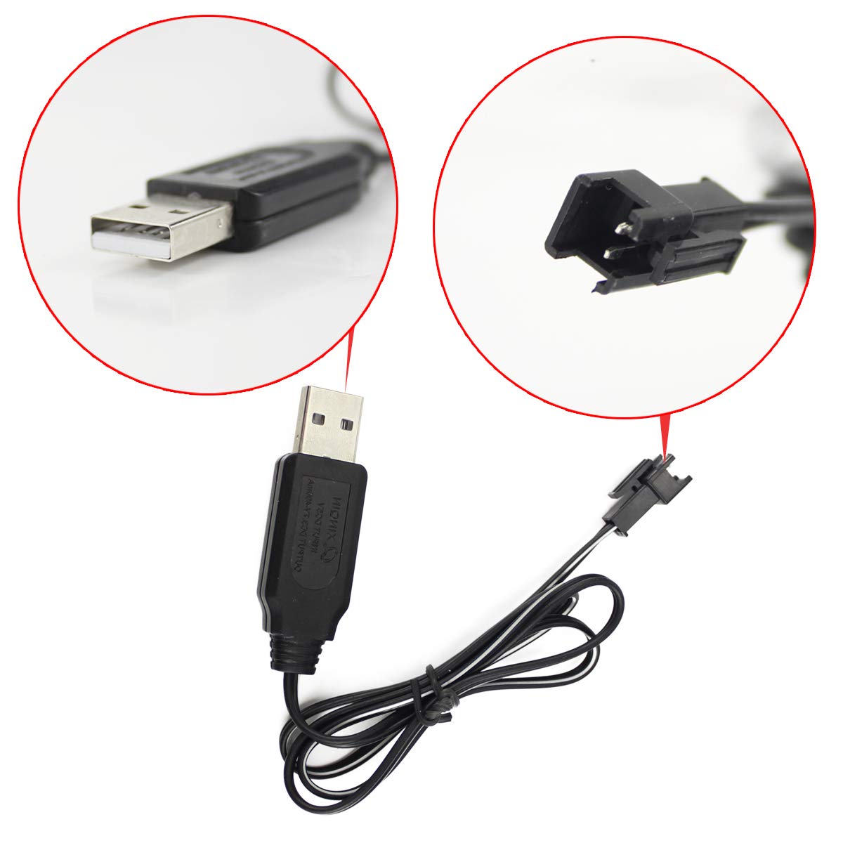 Fisca Rechargeable 3.7V 600mAh Lithium Ion Spare Battery with USB Charger, SM 2P Connector for RC Robot and Robotic Dog