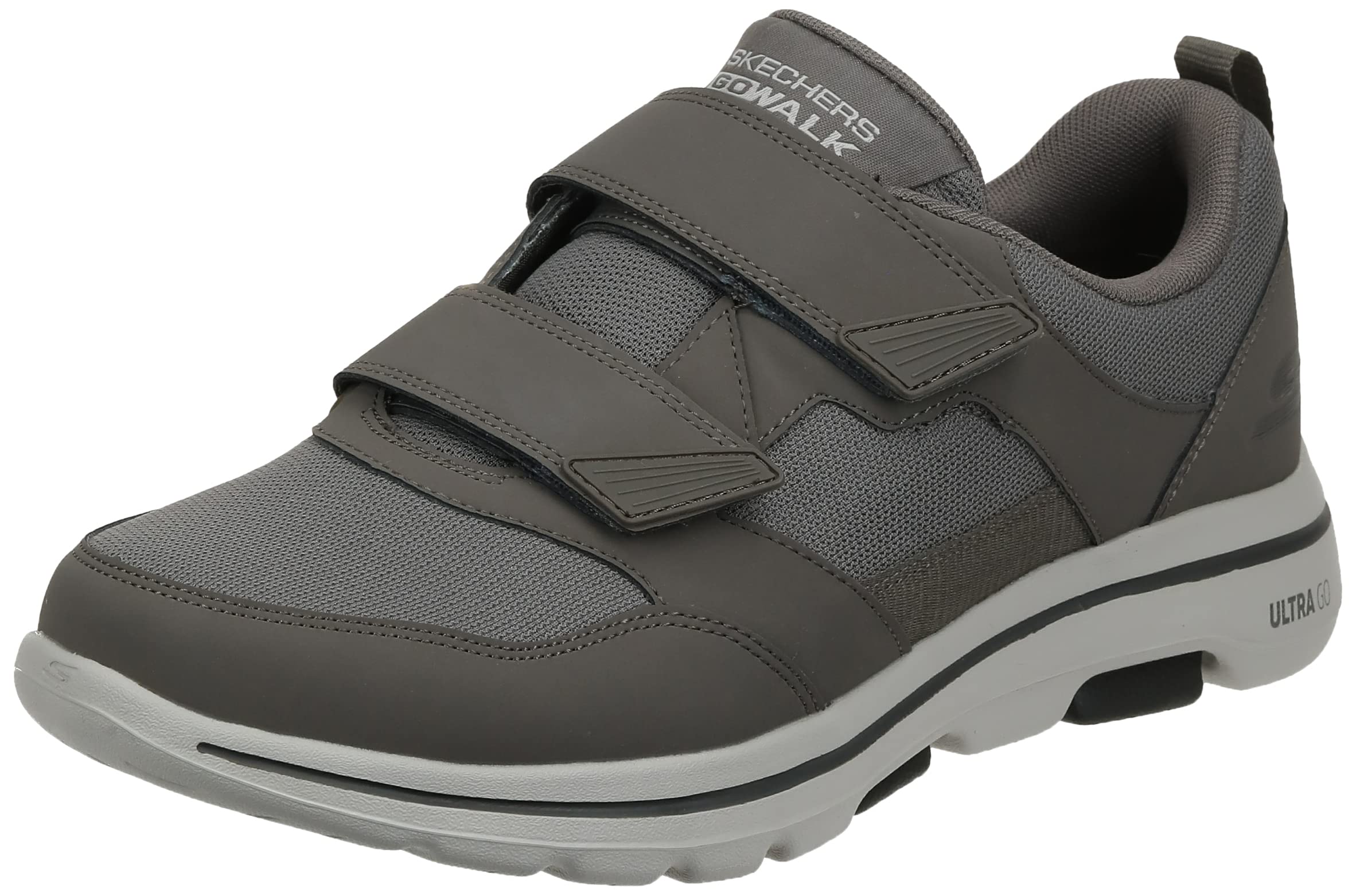 Skechers Men's Gowalk-Athletic Hook and Loop Walking Shoes | Two Strap Sneakers | Air-Cooled Foam, Khaki, 9 X-Wide