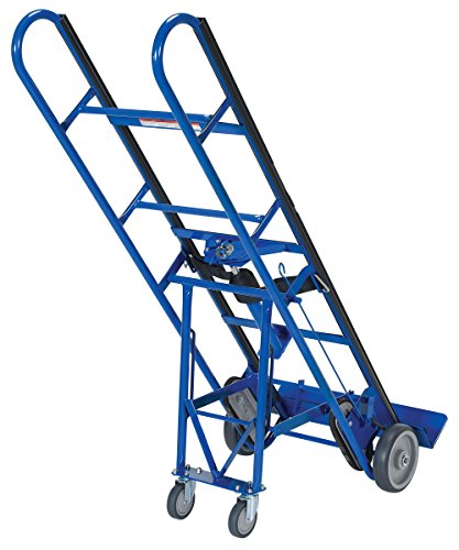 Vestil APPL-1200-66 Steel Appliance Cart with Ratchet, Swivel Rubber Wheels, 1,200 lb. Load Capacity, 66-3/4" Height x 24" Width X 17" Depth