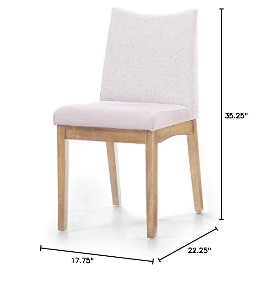 Christopher Knight Home Ignativs Fabric Dining Chair (Set of 2), Light Beige and Oak