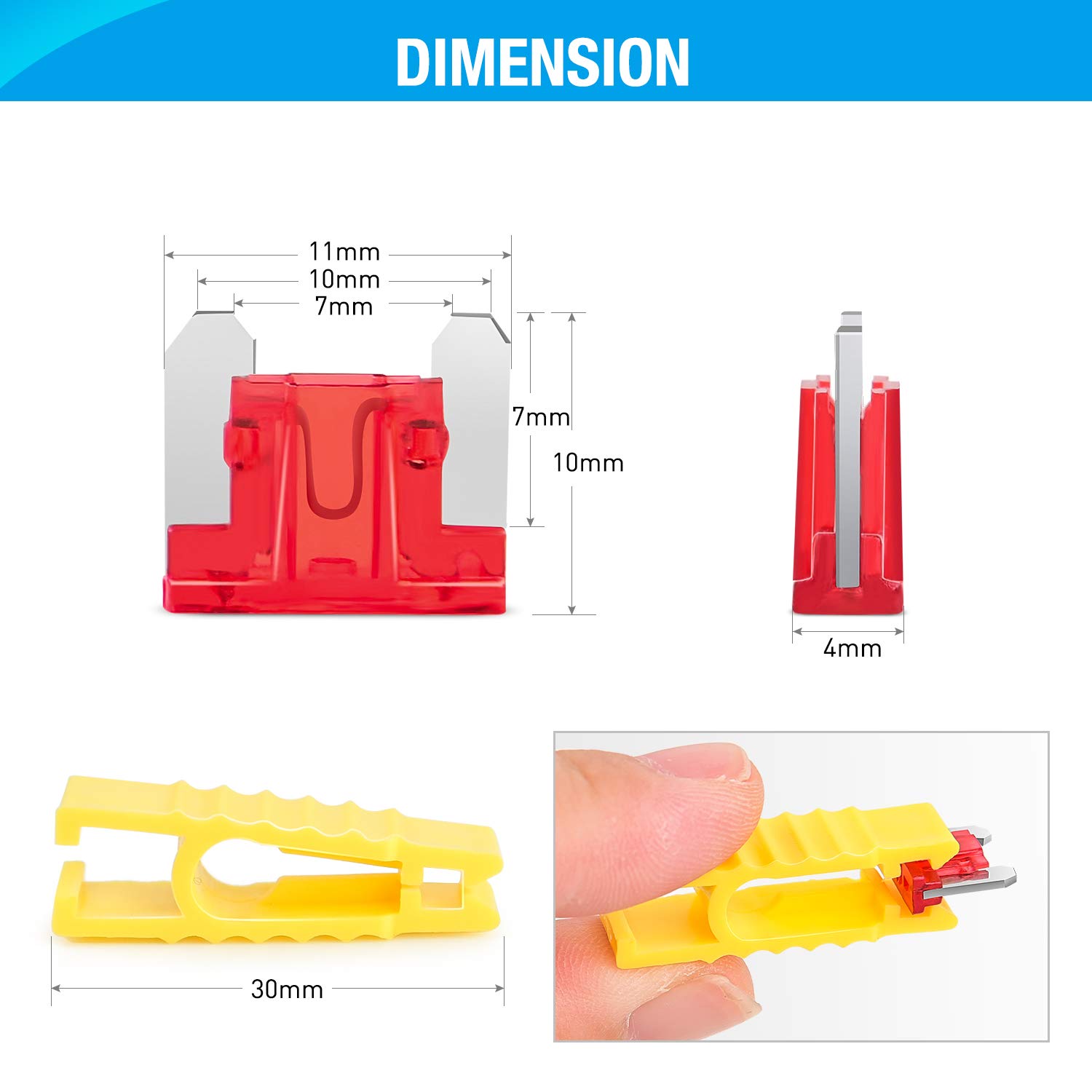 Nilight - 50014R 140pcs Low Profile Mini Blade Fuse Assortment, 2A 3A 5A 7.5A 10A 15A 20A 25A 30A 35A 40A Mini Blade Fuses for Car Boat Truck SUV Automotive