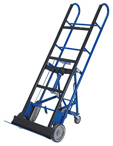 Vestil APPL-1200-66 Steel Appliance Cart with Ratchet, Swivel Rubber Wheels, 1,200 lb. Load Capacity, 66-3/4" Height x 24" Width X 17" Depth
