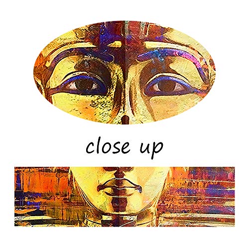 Wall HDQ Egyptian Wall Art Pharaoh Mask Canvas Print Painting Ancient Egypt Art Wall Decor King TUT Prints Home Decor Pop Art Office Decor Egyptian Gift Framed Ready to Hang (44" H x 28" W)