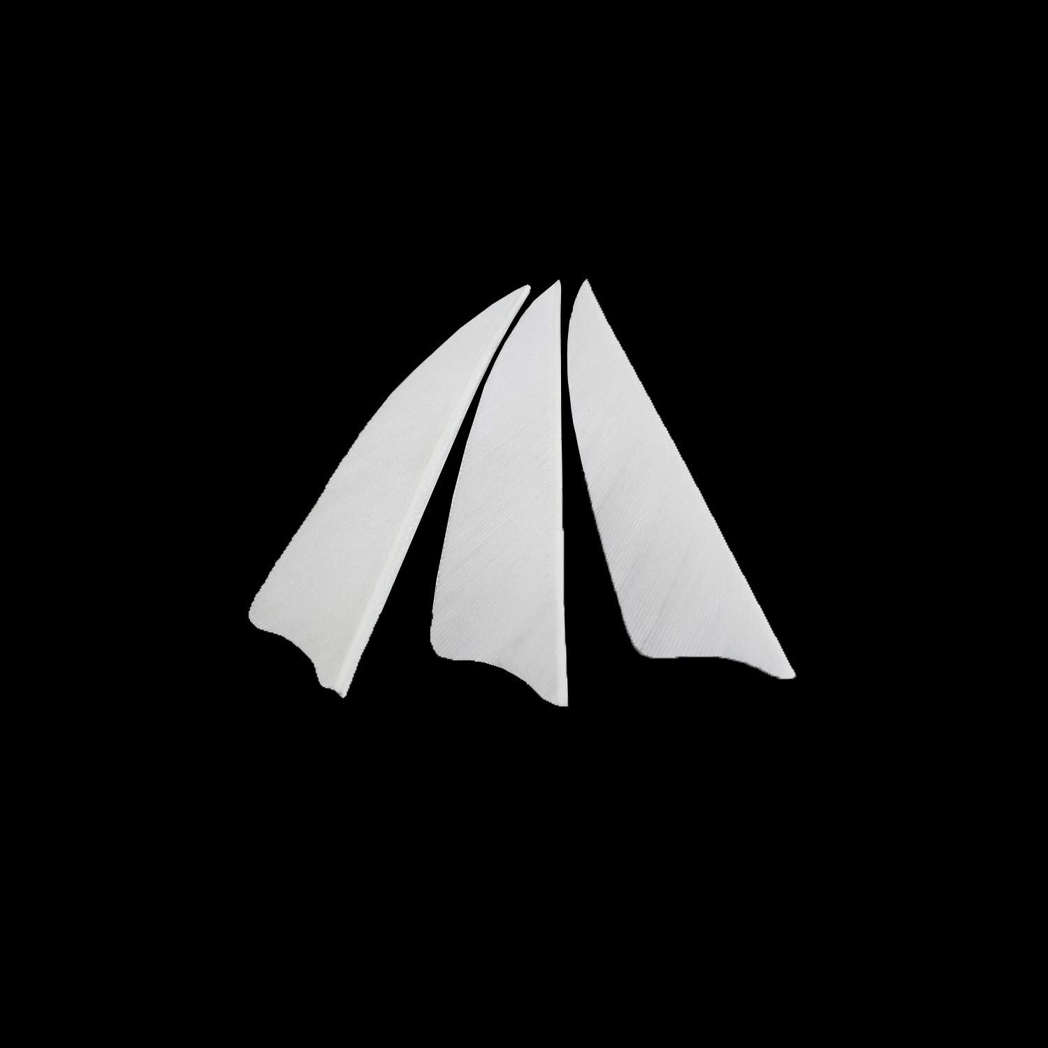 M.SJUMPPER ARCHERY Arrows 3 Inch Real Feathers Fletching with Shield Cut for DIY Hunting Shooting Shafts (36 Pack) (White)