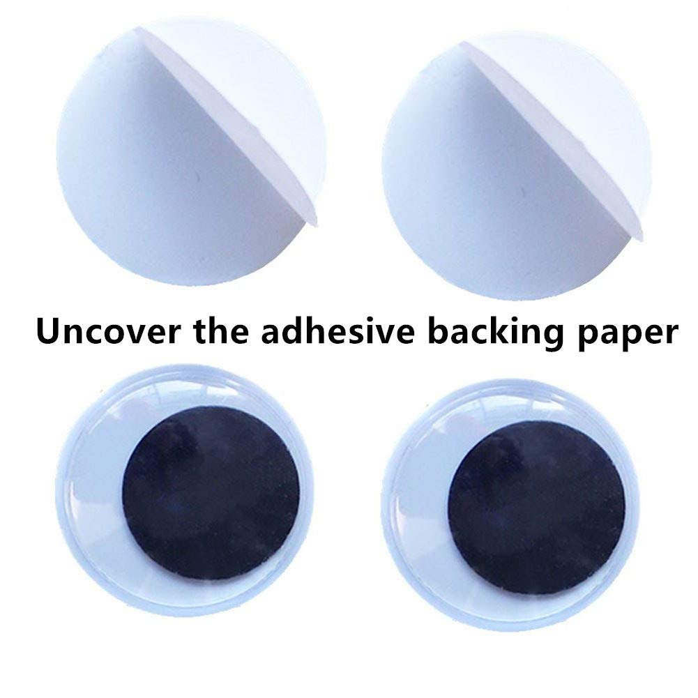 25mm Black Wiggle Googly Eyes with Self-Adhesive(100 pcs)