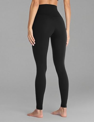 Colorfulkoala Women's High Waisted Tummy Control Workout Leggings 7/8 Length Ultra Soft Yoga Pants 25" (M, Black)