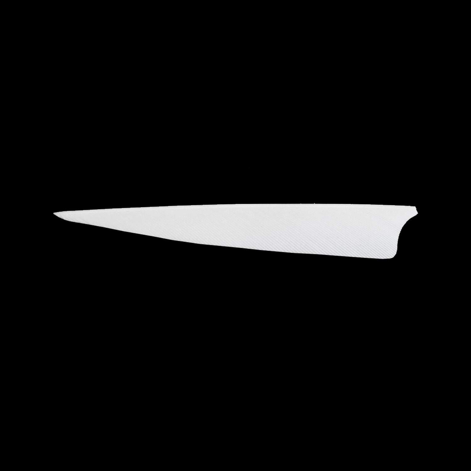 M.SJUMPPER ARCHERY Arrows 3 Inch Real Feathers Fletching with Shield Cut for DIY Hunting Shooting Shafts (36 Pack) (White)