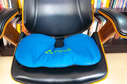 PURAP Coccyx Seat Cushion – Relief from Tailbone, Lower Back, Sciatica, Ischial and Pregnancy Related Pain – for Office Computer Chairs, Cars and Gaming Chairs – Fluid 3D Flotation Technology (Blue)