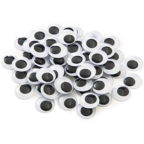 25mm Black Wiggle Googly Eyes with Self-Adhesive(100 pcs)