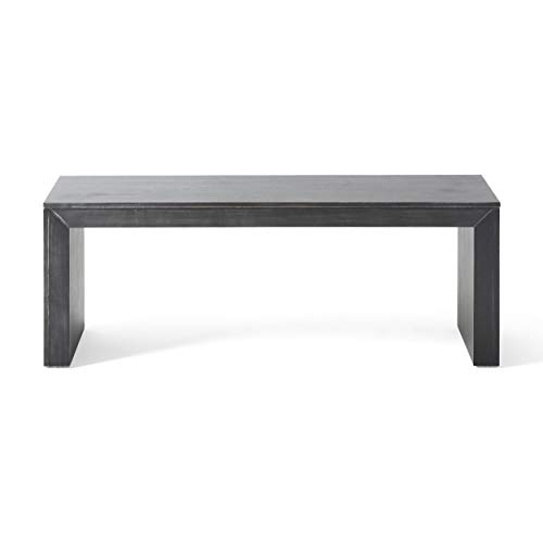 GDF Studio Farmhouse Acacia Wood Dining Bench, Black