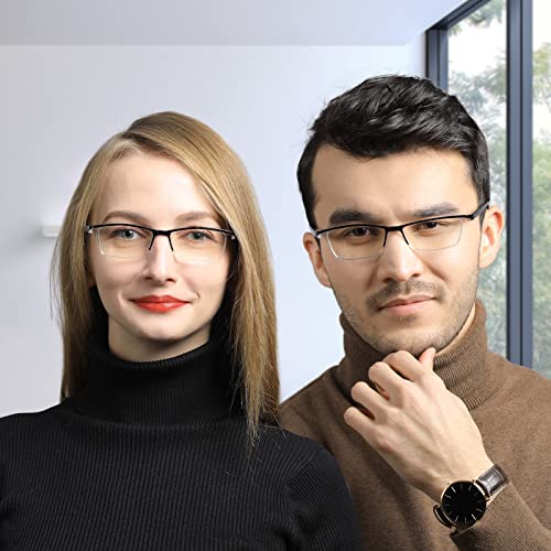 TERAISE 4PCS Fashion Anti-blue light Reading Glasses Men Women Computer Reader(1.5X)