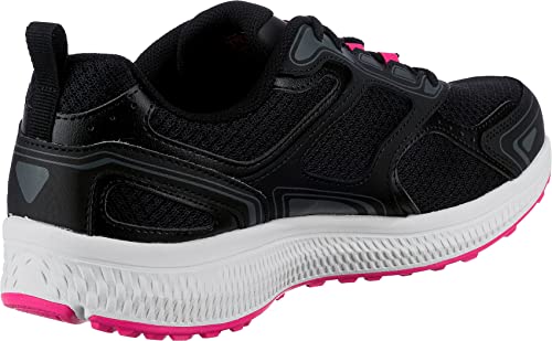 Skechers womens Sneaker, Black/Pink, 9 Wide US