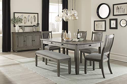 Lexicon Cailloux 48" Dining Bench, Antique Gray