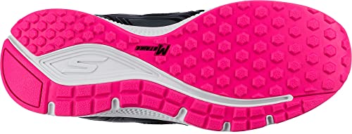 Skechers womens Sneaker, Black/Pink, 9 Wide US