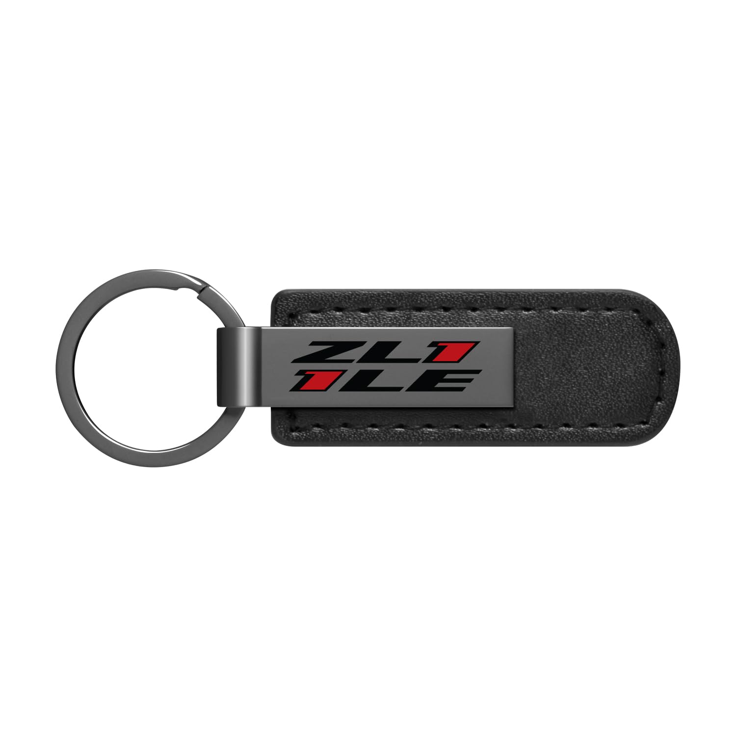 iPick Image for Honda Pilot Gunmetal Black Metal Plate PU Leather Strap Key Chain Keychain, Official Licensed