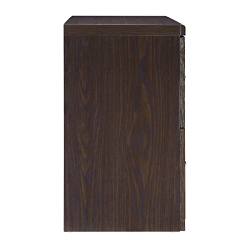 OSP Home Furnishings Alpine 2-Drawer File Cabinet with Locking Top Drawer and Lockdowel Fastening System, Lateral, Espresso