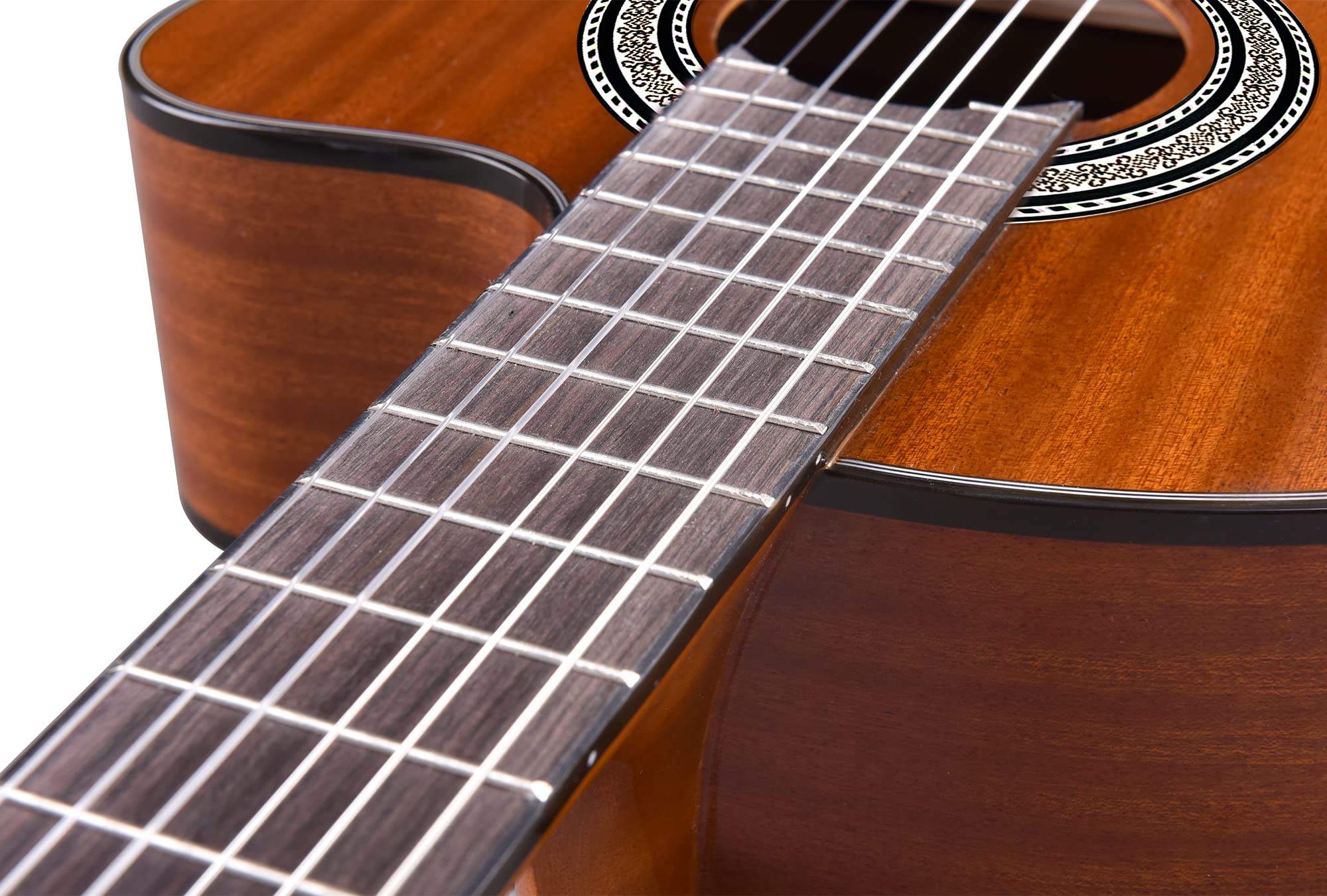 WINZZ AC309CE 39 Inches Cutaway Nylon-string Classical Electric Guitar Build-in Pickup Kit Set Online Lessons