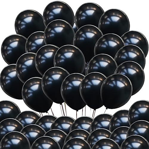 Neo LOONS 100 pcs 5" Standard Black Premium Latex Balloon - Great for Kids, Adult Birthdays, Weddings, Receptions, Baby Showers, Water Fights, or Any Celebration