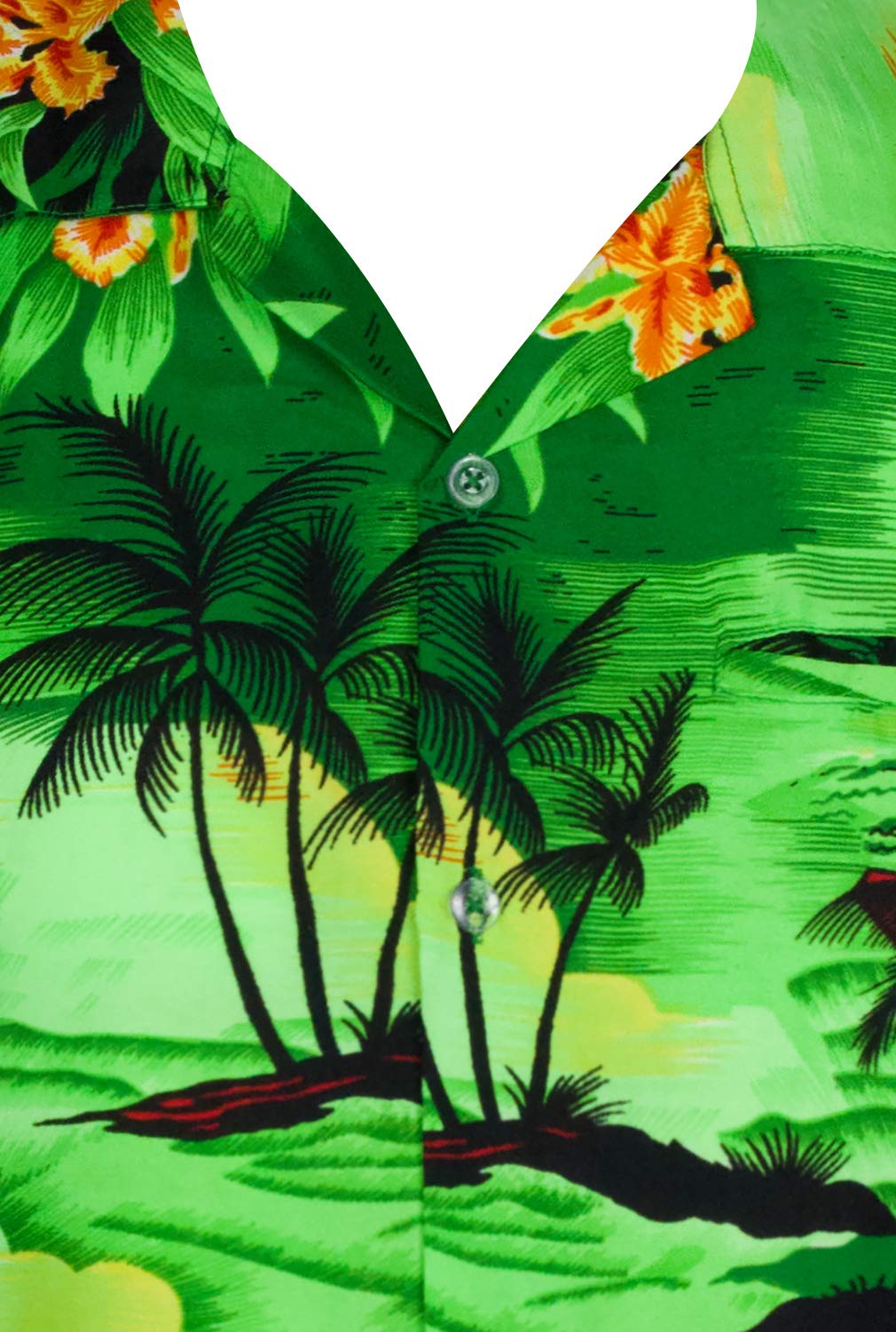 KING KAMEHA Funky Hawaiian Shirt Kids Boys, Shortsleeve, Print Surf, Green, 6