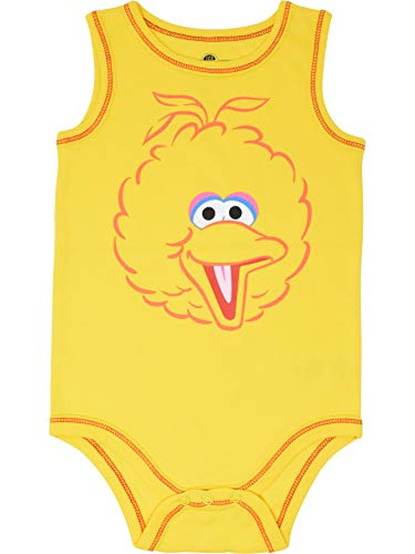 Sesame Street Elmo Cookie Monster Oscar the Grouch Infant Baby Boys 5 Pack Sleeveless Bodysuits Multicoloured 18 Months