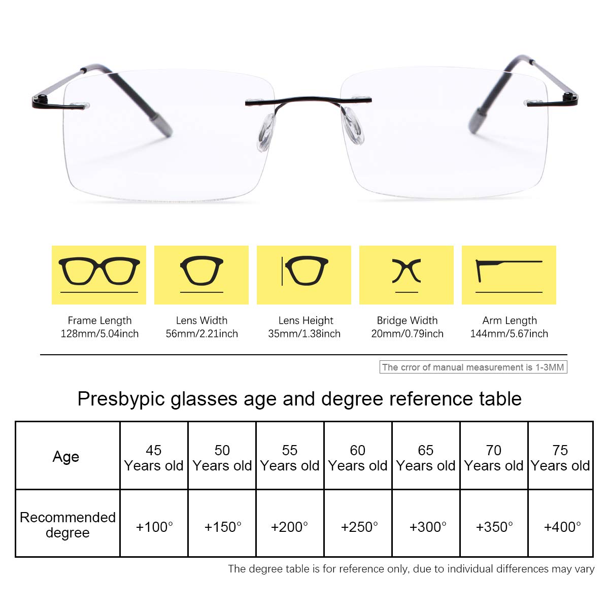MIRYEA Photochromic Progressive Multifocal Computer Reading Glasses Anti UV Sun Readers