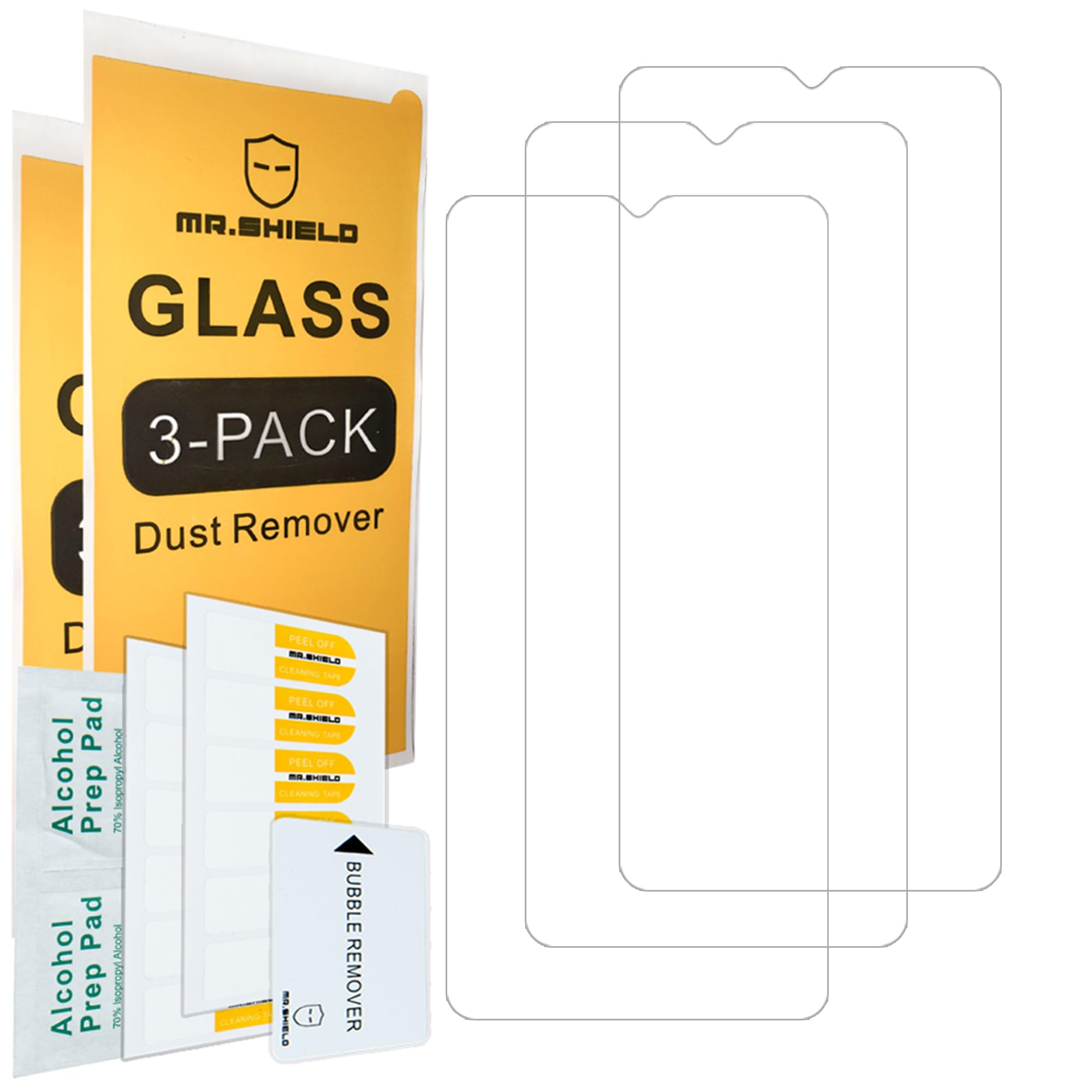 Mr.Shield [3-Pack] Designed For OnePlus 7T [Tempered Glass] Screen Protector with Lifetime Replacement
