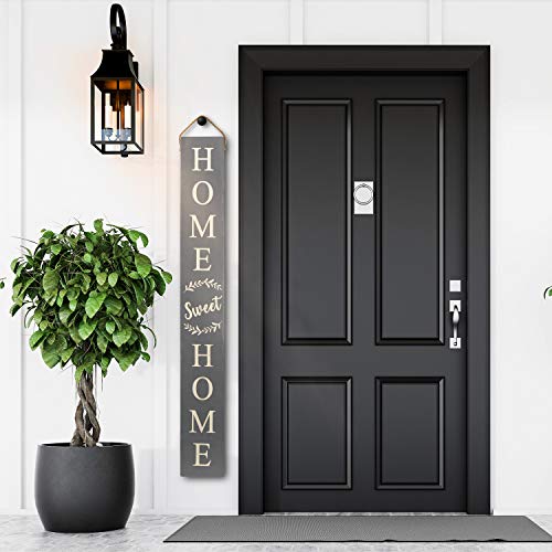 Tall Outdoor Welcome Sign for Porch - 2 Sided 5 ft Vertical Welcome Sign for Front Porch, Modern Farmhouse Decor for The Home, Front Porch Decor Farmhouse, Wooden Welcome Sign for Front Porch Decor