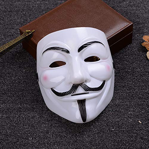 GUGELIVES Anonymous Guy Mask White