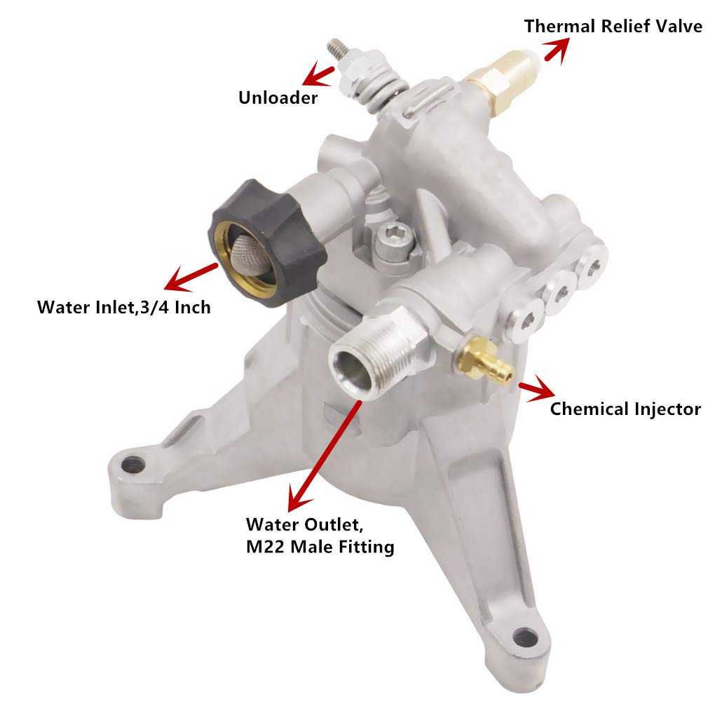 Universal Power Pressure Washer Pump for 3000-3200 PSI - Power Washer Vertical Pump - 2.5 GPM Water Pump 7/8" Vertical Shaft Pump