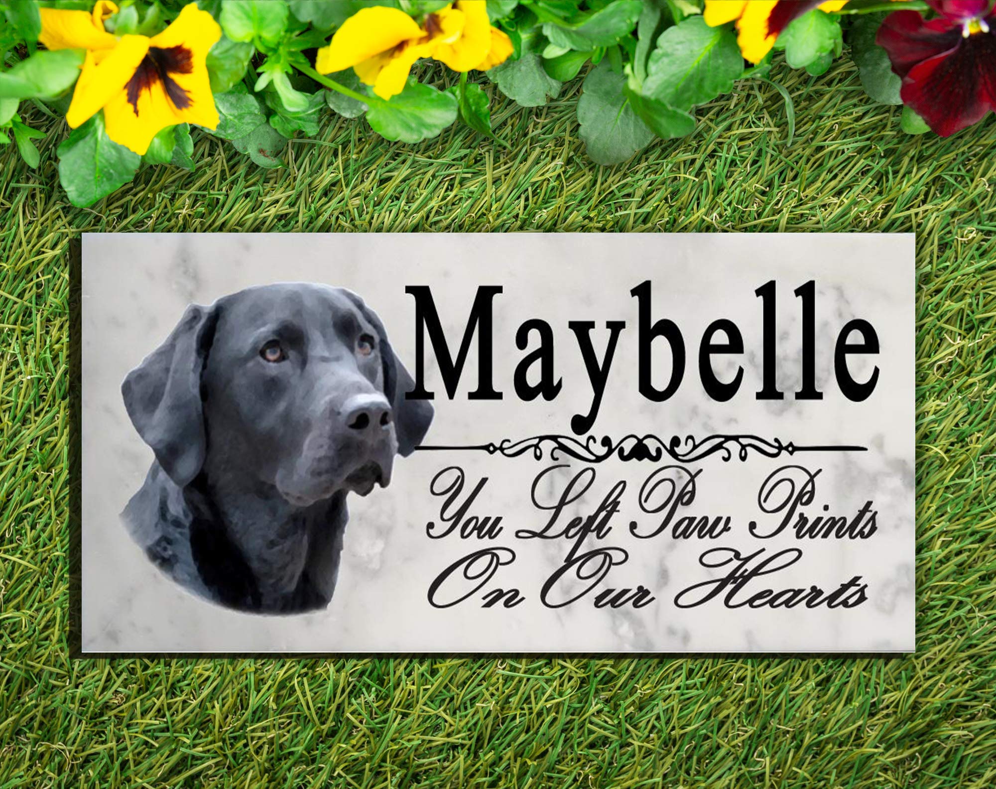 Black Lab Memorial Stone Personalized Black Labrador Dog Plaque Sign Garden Marker Outdoor Grave Headstone Plaque