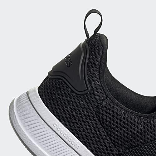 adidas Men's Lite Racer Adapt 4.0 Running Shoes, Black/White/Black, 7.5