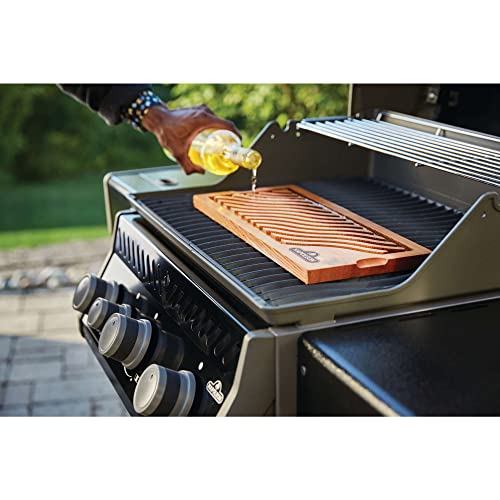 Napoleon - Rogue 425 Natural Gas Grill with Range Side Burner, Black, 3 Stainless Steel Main Burners