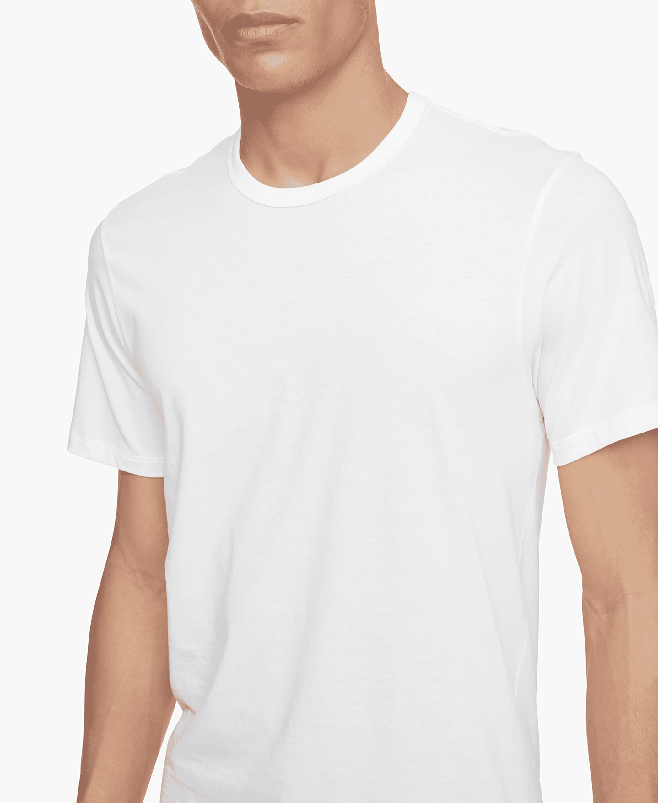 Calvin Klein Men's Cotton Classics Slim Fit Crew Neck T-Shirts, White 3 Pack New, Medium