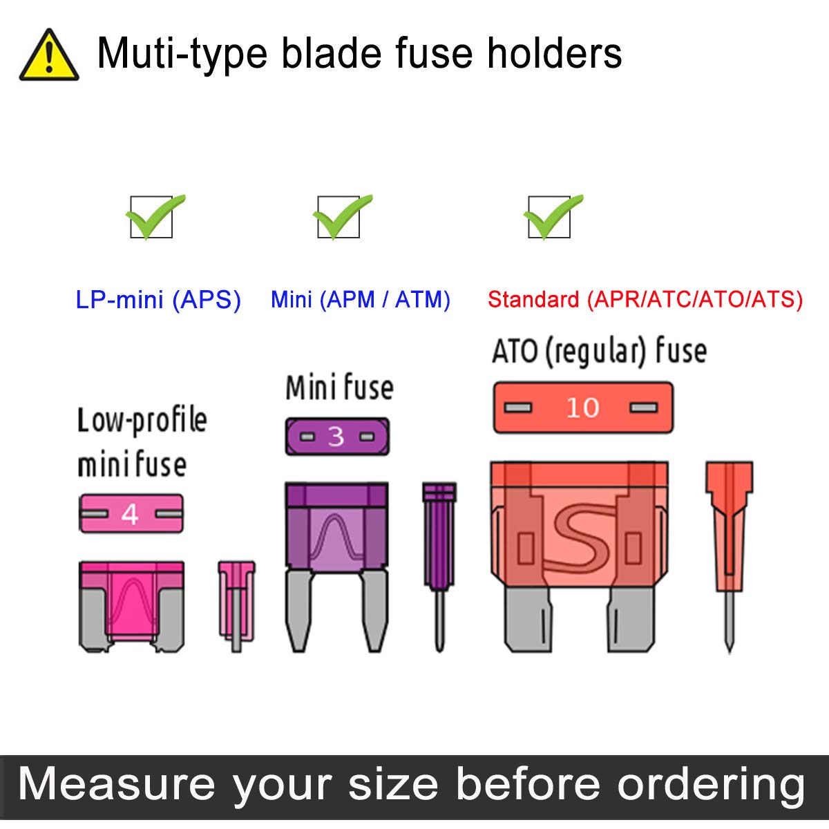 MuHize 9 Pack Fuse Taps - Upgraded Inline Add-A-Circuit Fuse Holder, Mini & Low Profile for 12V Cars, RVs