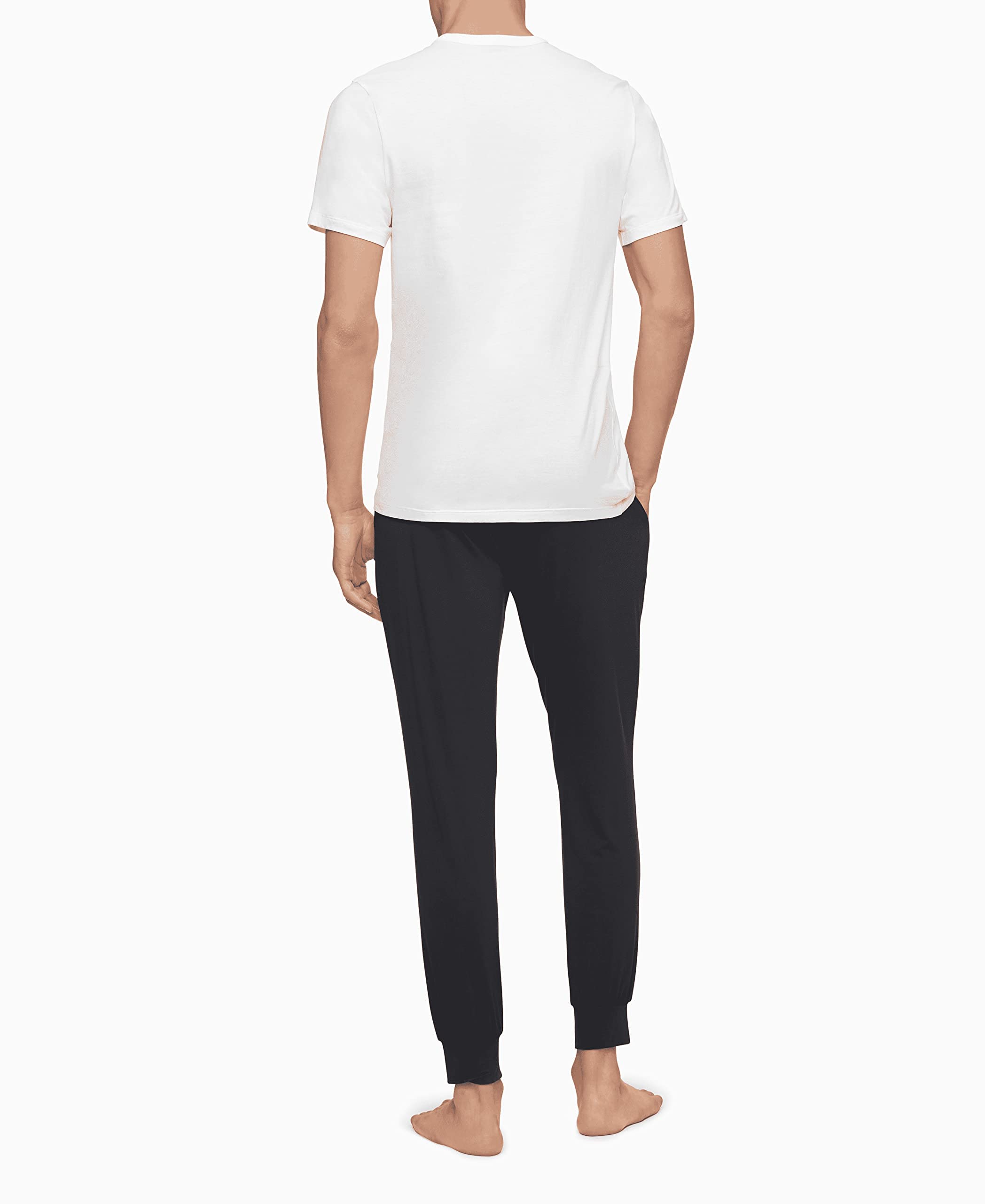 Calvin Klein Men's Cotton Classics Slim Fit Crew Neck T-Shirts, White 3 Pack New, Medium