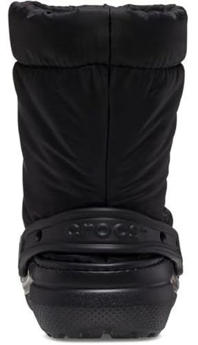 Crocs Unisex Classic Lined Neo Puff Fuzzy Winter Boots Snow Black, Numeric_9 US Women