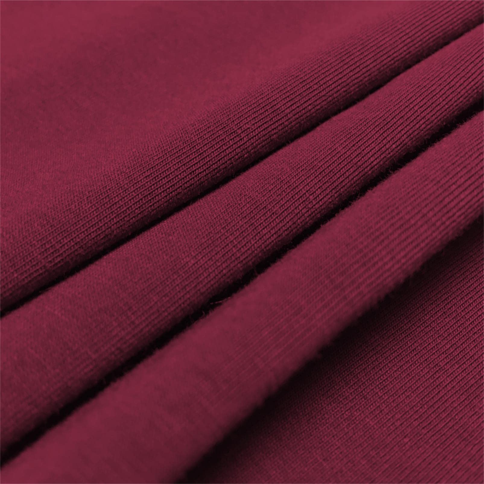 ROSEPARK Women Classic-Fit Short-Sleeve Crewneck T-Shirt Cute Graphic Printed Tees Tops Wine Red Small