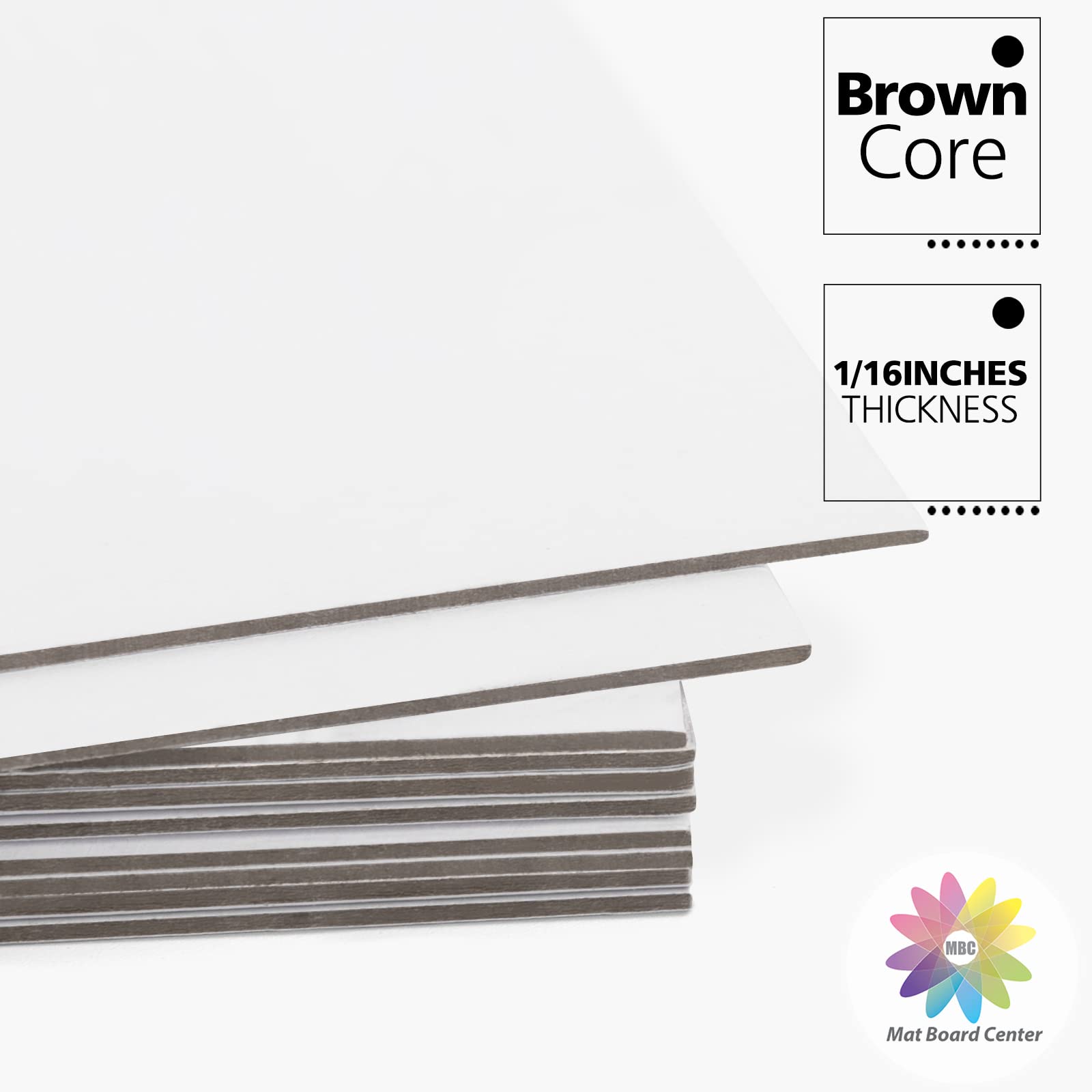 Mat Board Center, 10 Pack 12x16 White Backing Boards, Cardboard for Arts, Prints, Frames, Photos and More