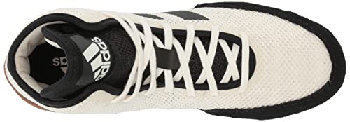 adidas Men's Tech Fall 2.0 Wrestling Shoe, Chalk White/Black/Gum, 9