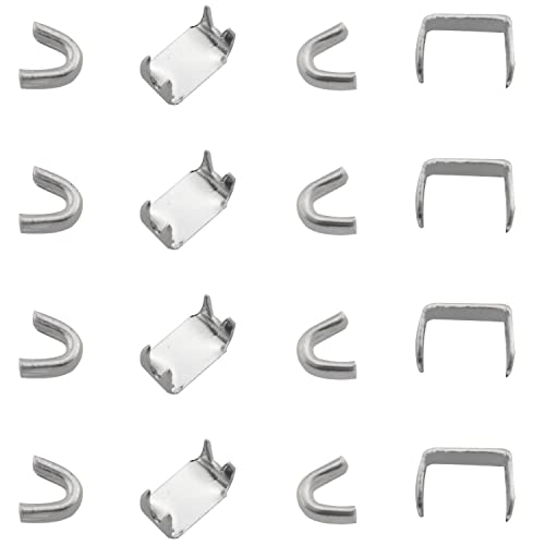 Zipper Top and Bottom Stop ZCZQC 50PCS #5 Silver Zipper Bottom Stops and 50PCS Top Stops for Zipper Repair