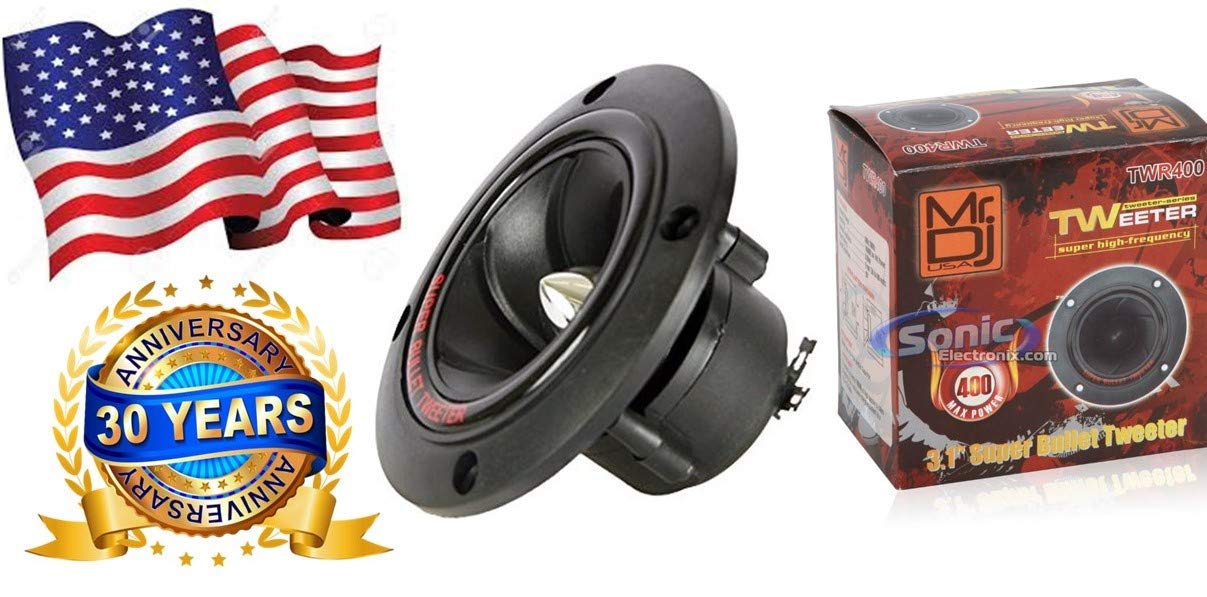 Mr. Dj Compressor Tweeter TWR400-400 Watts, Black