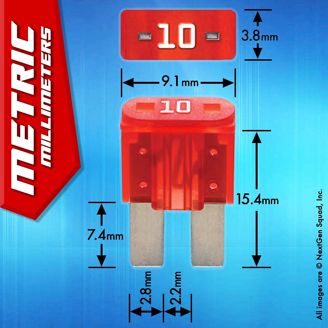 BioFuse Micro2 APT ATR 6-Piece 20A Automotive Car Fuses (Set of 6 Micro 2 Blade Fuses) Transparent and Clearly Marked