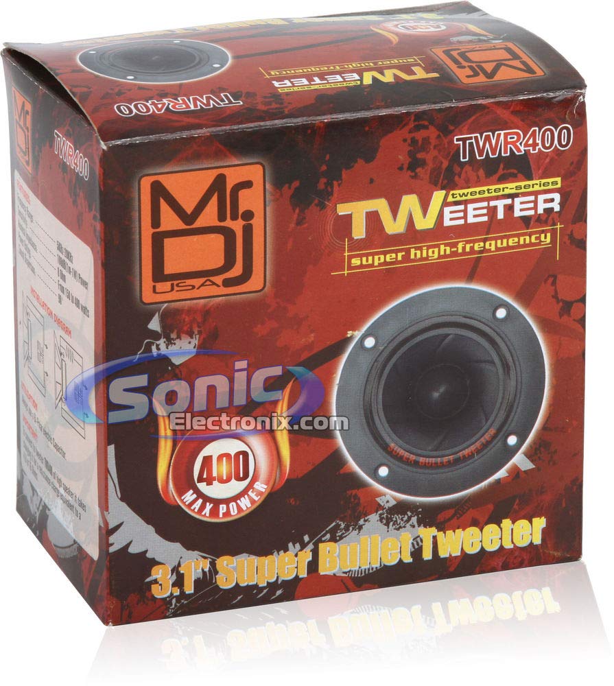 Mr. Dj Compressor Tweeter TWR400-400 Watts, Black