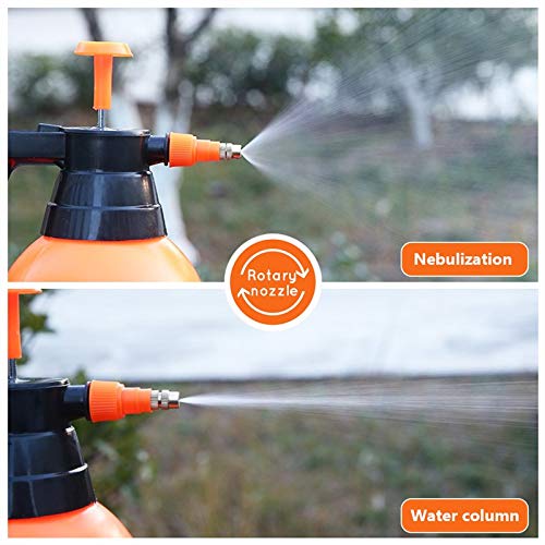 JoyTube Garden Pump Sprayer 68 oz/0.5 Gallon Hand-held Pressure Bottle with Brass Adjustable Nozzle for Watering Flower Lawn, Home Cleaning and Washing
